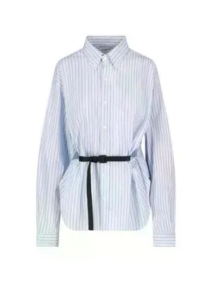 Vaquera Belted Vertical-stripe Shirt