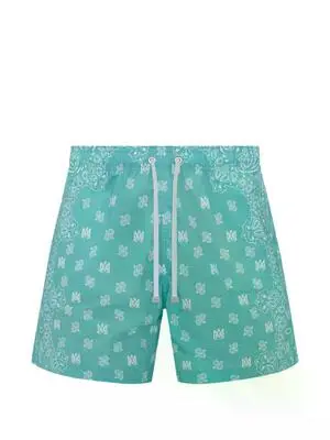 Amiri Paisley-print Swim Shorts - Blue
