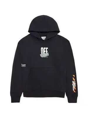 L/AB C/O OFF-WHITE Duct Tape Graphic-print Hoodie - Black