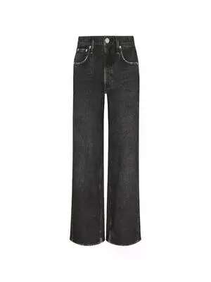 Rag & Bone Faded Wide-leg Jeans - Black