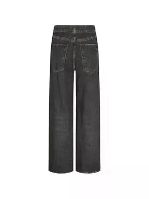 Rag & Bone Faded Wide-leg Jeans - Black
