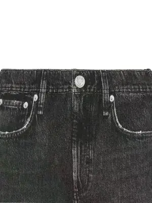 Rag & Bone Faded Wide-leg Jeans - Black
