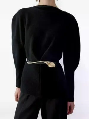 Carolina Herrera Calla Lily Leather Belt