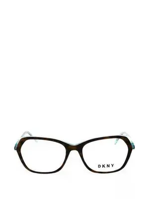 Dkny Tortoiseshell-effect Geometric-frame Glasses - Brown