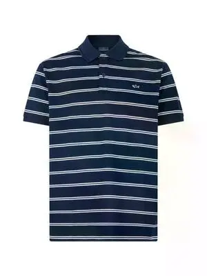 Paul & Shark Striped Logo-patch Polo Shirt