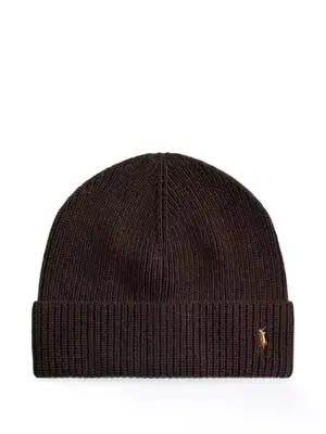 Polo Ralph Lauren Signature Pony Wool-blend Beanie - Brown
