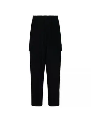 Yohji Yamamoto Flap-pocket Cargo Pants - Black