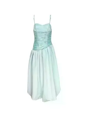 STOLEN STORES Ruched Bubble-hem Midi Dress