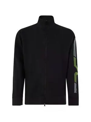 Paul & Shark Logo-print Zip-up Bomber Jacket - Black