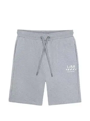 L/AB C/O OFF-WHITE Diag-print Shorts - Grey