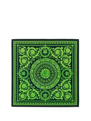 Versace Barocco-print Silk Scarf - Green