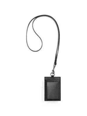 Shinola Pebbled Leather Lanyard Cardholder
