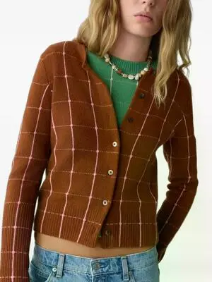 Guest In Residence Jane Checked Cardigan