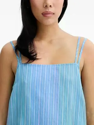 Marc O'polo Vertical-stripe Square-neck Mini Dress