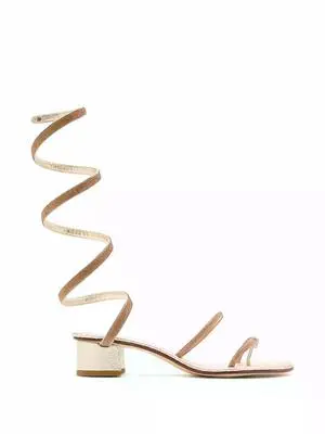CORNETTI Martina Franca Crystal-embellished Sandals - Gold