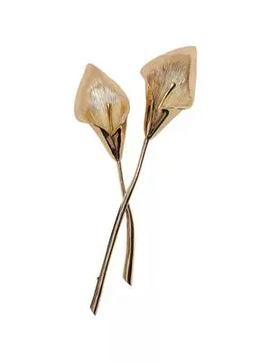 Carolina Herrera Calla Lily Brooch - Gold