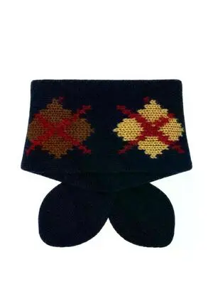 Guest In Residence Argyle-intarsia Cashmere Scarf
