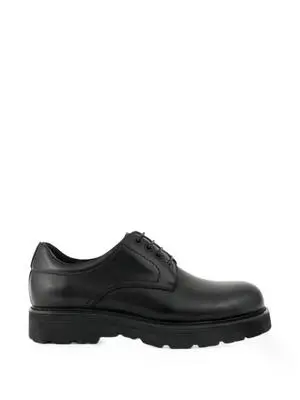 SERGIO MORETTI FIRENZE Lace-up Leather Derby Shoes - Black
