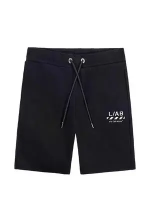 L/AB C/O OFF-WHITE Diag-print Shorts - Black