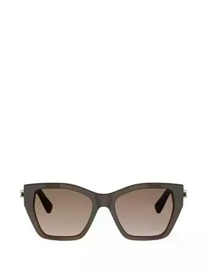 BVLGARI Geometric-frame Sunglasses - Brown
