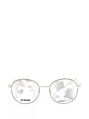 Moschino Round-frame Glasses - Gold