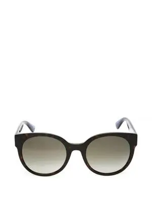 Gucci Round-frame Tortoiseshell-effect Sunglasses - Brown