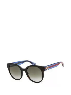 Gucci Round-frame Tortoiseshell-effect Sunglasses