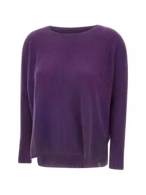 SWEET CASHMERE Bourna Ribbed-sleeve Sweater