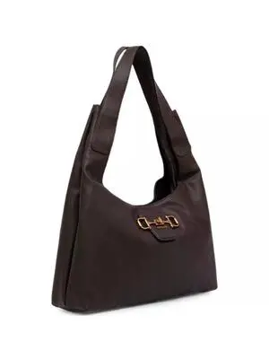 Guess Sunset Horsebit-detail Shoulder Bag - Brown