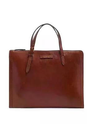 THE BRIDGE Monica Logo-plaque Laptop Bag - Brown