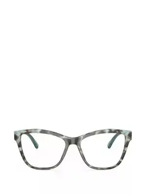 Emporio Armani Tortoiseshell-effect Cat-eye Frame Glasses - Grey