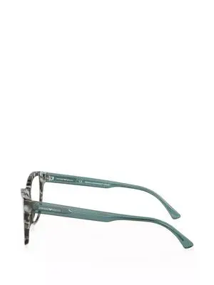 Emporio Armani Tortoiseshell-effect Cat-eye Frame Glasses