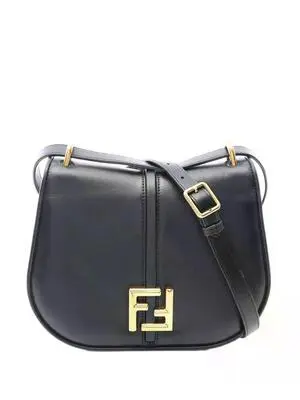 Fendi 2010-2026 Medium Leather Come On Crossbody Bag - Black