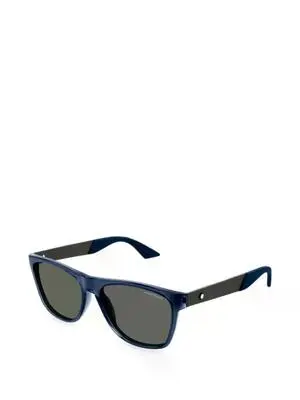 Montblanc Square-frame Sunglasses - Blue