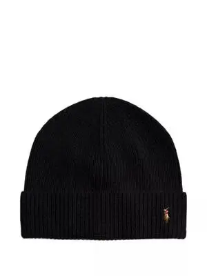 Polo Ralph Lauren Ribbed-knit Beanie Hat - Black