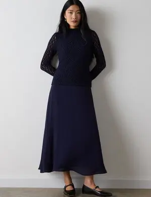 Whistles Drop Waist Midi Dress