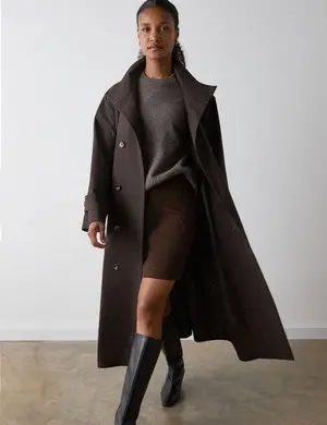 Whistles Funnel Neck Trench Coat