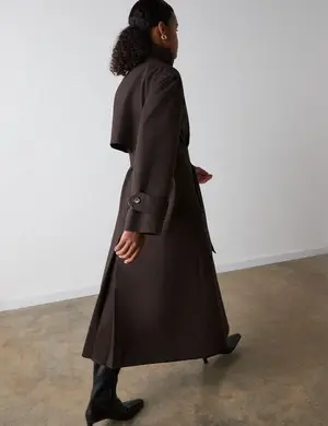 Whistles Funnel Neck Trench Coat