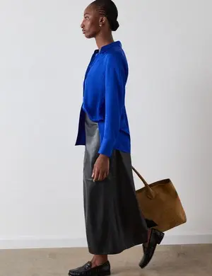 Whistles Satin Collared Shirt