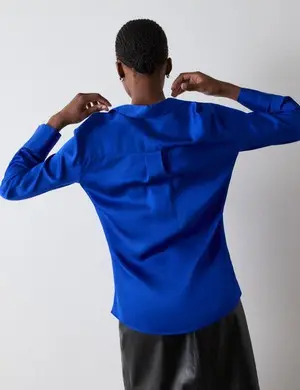 Whistles Satin Collared Shirt