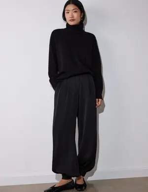 Whistles Cashmere Seam Roll Neck Knit Top