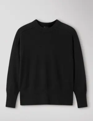 Whistles 100% Cashmere Seam Crew Neck Sweater
