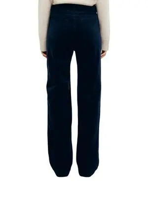Gerard Darel Mag Wide Leg Corduroy Trousers - Navy Blue