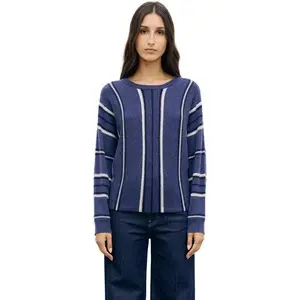 Gerard Darel Ricki 100% Cashmere Striped Sweater