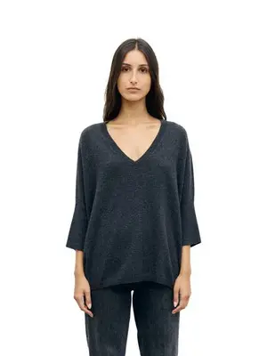 Gerard Darel Resa 100% Cashmere V-neck Sweater