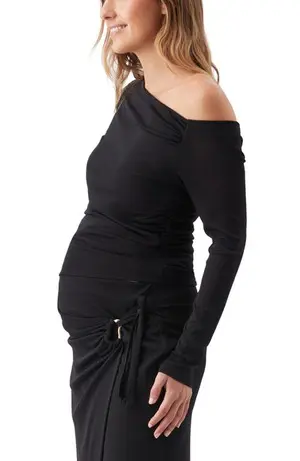 RIPE MATERNITY Rhi Long Sleeve Off Shoulder Maternity Top
