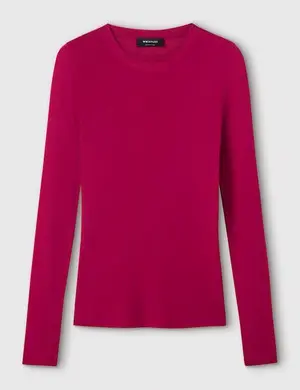 Whistles Wool Mix Jersey Crew Neck Top