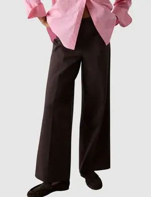 Whistles Ponte Wide Leg Trouser - Brown