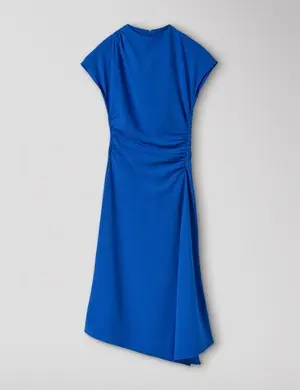 Whistles Crepe Ruched Midi Dress