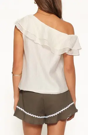 PETAL & PUP Veana One Shoulder Top